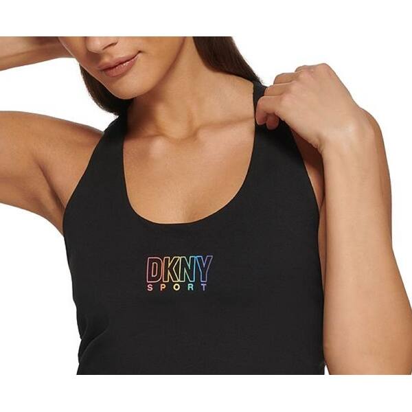 DKNY Women's Pride Logo Racerback Tank Top Black Size Medium - Bed Bath ...