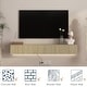 Floating TV Stand with 16-color LED Lights, Wall Mounted Media Console ...