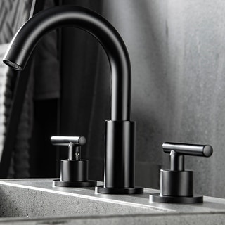 2-Handle High-Arc Bathroom Faucet in Matte Black - Bed Bath & Beyond ...