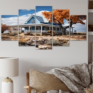 Designart "Farmhouse Quaint Homestead" Farm Metal Wall Décor Set - Bed ...