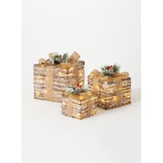 Sullivans Metal Twig Tabletop Gifts Set of 3, 11.5"H, 10"H & 7.5"H Gold ...