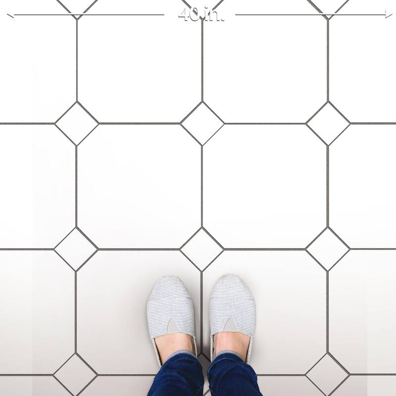 Merola Tile Monocolor Octagon Alaska 12-1/4" x 12-1/4" Ceramic Floor ...