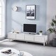 White Modern TV Stand TV Bench TV Cabinet Media Console Television ...