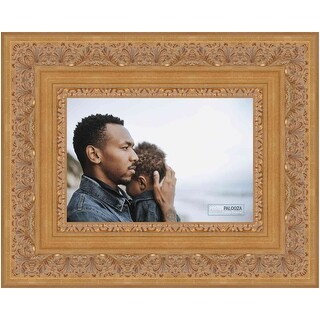 4x7 Ornate Antique Gold Complete Wood Picture Frame with UV Acrylic ...