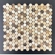 Mix Natural Marble Penny Round Marble Wall and Floor Mosaic - 1 Case ...