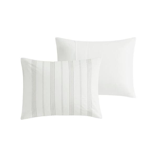 Gracie Mills Ellison 6-Piece Jacquard Stripe Oversized Cotton Comforter ...