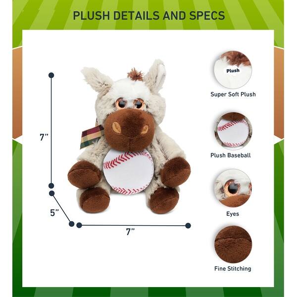 DolliBu Huggable Floppy Donkey Stuffed Animal with Baseball Plush - 7 ...
