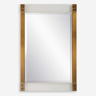 Beveled Rectangular Wall Mirror - 44" - Gold - Bed Bath & Beyond - 39967618