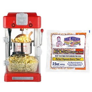 Pop Pup Popcorn Machine – 2.5 Oz Kettle with 24-Pack of Pre-Measured ...