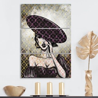 Designart "High End Female Illustration " Fashion Woman Canvas Art ...