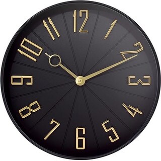 Westclox 12" Modern Dial with Raised Numbers Wall Clock for Living Room ...