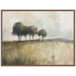 Woodland Trees by Mona Grace Framed Canvas Wall Art - Sylvie Beaded ...