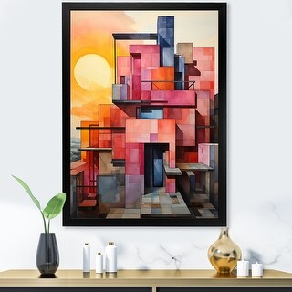 Designart "Monuments Unveiled Sunsets " Monuments Framed Wall Decor ...