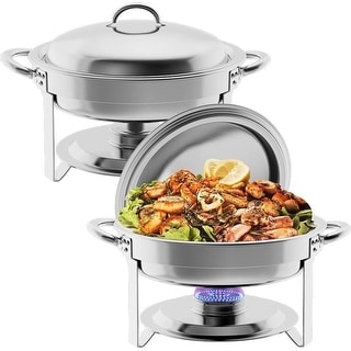 Stainless Steel Round Chafing Dishes 2pcs/set - Bed Bath & Beyond ...