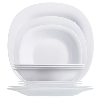 Luminarc Carine White 12 Piece Dinnerware Set - Bed Bath & Beyond - 35711029