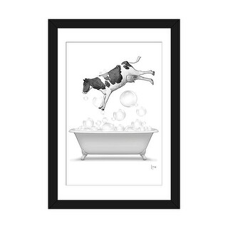 iCanvas "Cow Diving Into The Bathtub With Bubbles" by Printable Lisa's ...