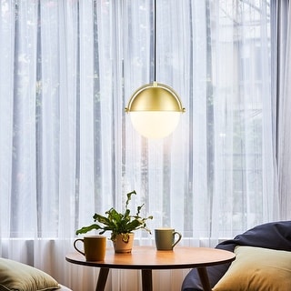 Light Society Sara Pendant Light - Brushed Brass/White - Bed Bath ...