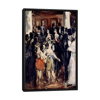 iCanvas "Masked Ball at The Opera" by Edouard Manet Framed Canvas Print ...