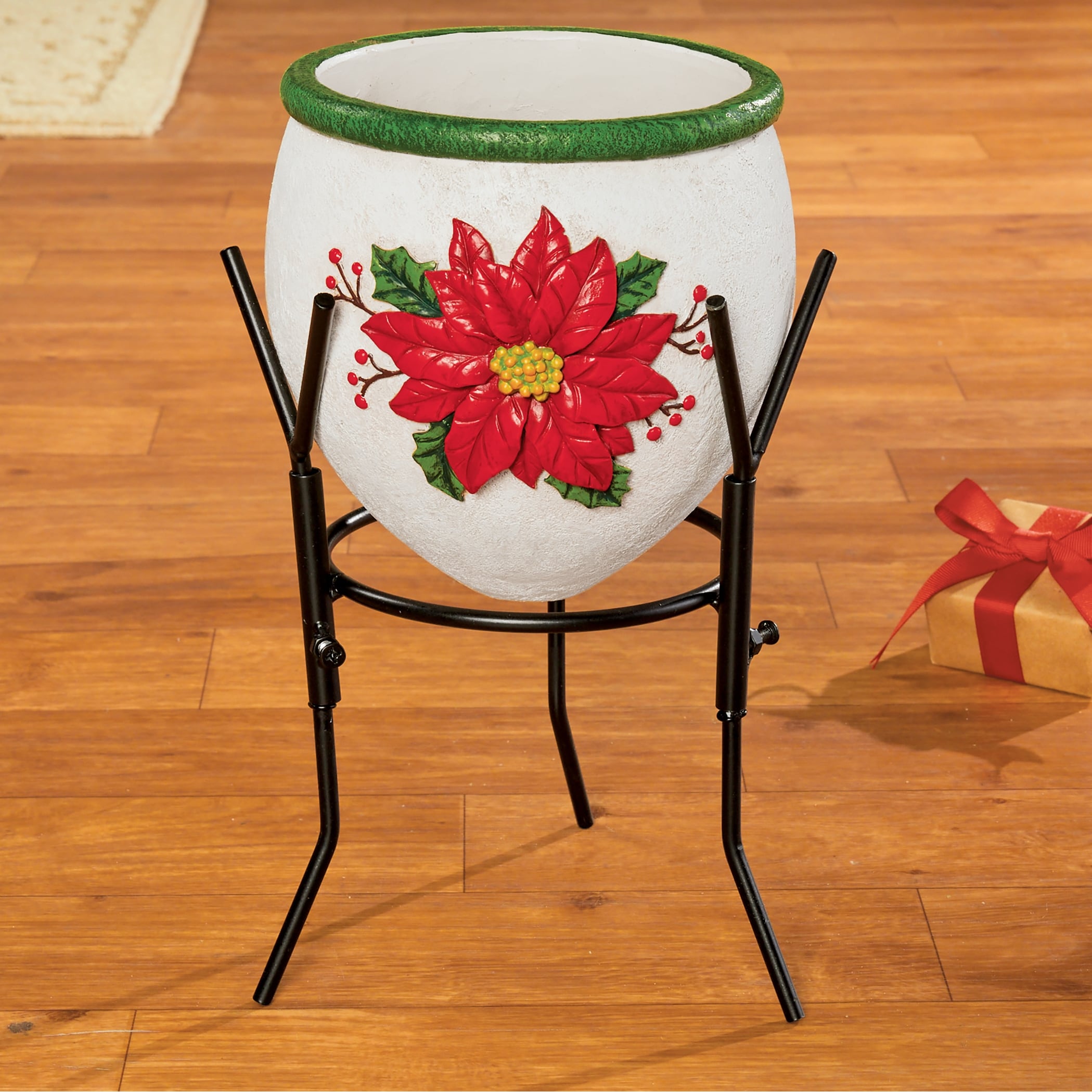poinsettia plant tree stand