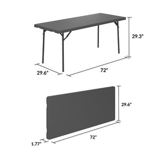 Rectangle Resin Gray Folding Banquet Table - Bed Bath & Beyond - 36076332