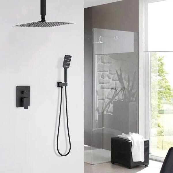Bathroom Ceiling Mounted Shower Combo Set - 12"x8" - Bed Bath & Beyond ...