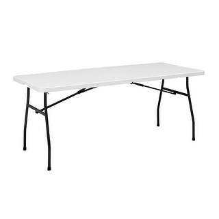 6 Foot Fold-in-Half Table, White Granite - Bed Bath & Beyond - 36309110