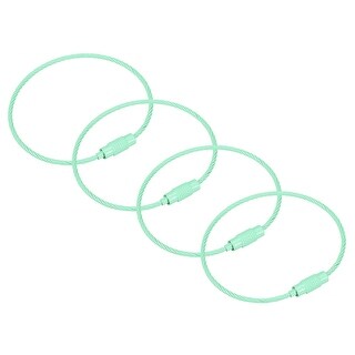 Cable Key Rings 160mm Wire Keychain Twist Loops Light Green 4Pcs ...