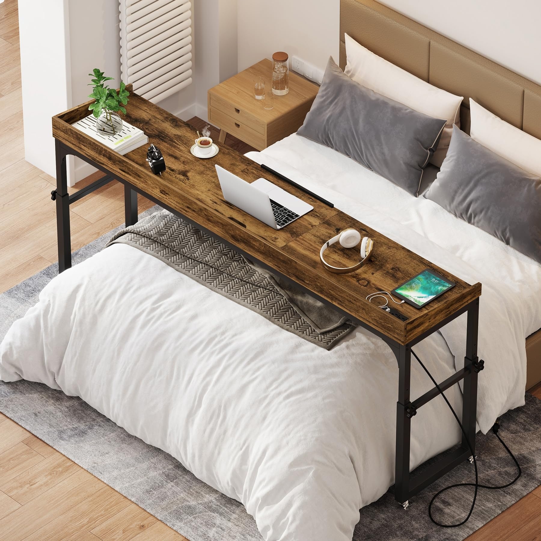 Rolling bed desk store