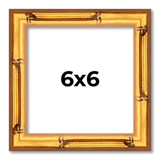 6x6 Solid Gold Bamboo Style Wood Frame - Great for Posters, Photos ...