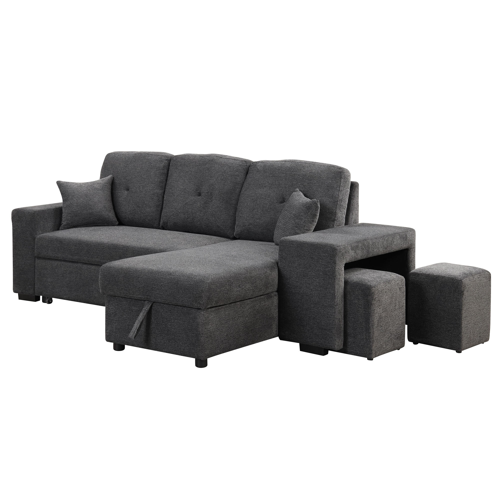 Sectional with trundle bed store