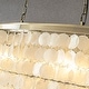CraftHome 11-Light Unique/Statement Coastal Natural Capiz Shell Oval ...