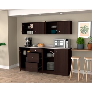 Ambrossia 4 pc Break Room Cabinet Storage System by Inval - Bed Bath ...