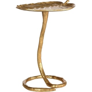 Home Collection Mina Gold Foil Petal Side Table - Bed Bath & Beyond ...
