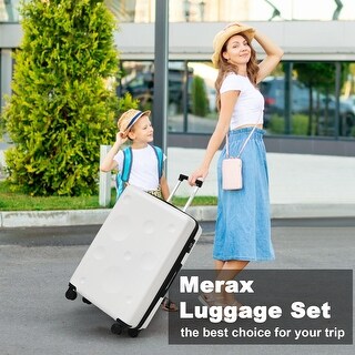 White Cheese Shape Hardside Luggage Suitcase Sets with Spinner Wheels ...