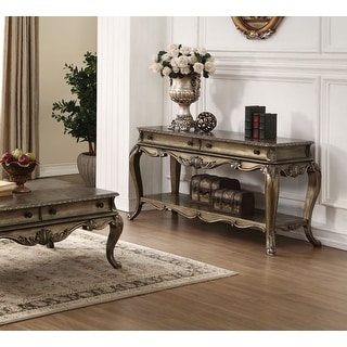 Acme Ragenardus Victorian Sofa Table in Vintage Oak - Bed Bath & Beyond ...
