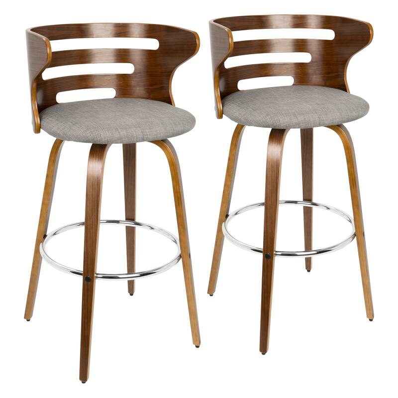 Carson Carrington Cranagh 30" Fixed-Height Bar Stool with Bent Wood ...