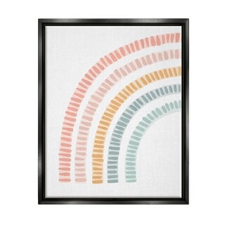 Stupell Minimal Pastel Rainbow Framed Floater Canvas Wall Art Design by Lil' Rue - Bed Bath ...