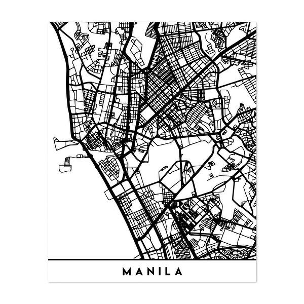 Manila Philippines Maps Coordinates Urban Art Print/Poster - Bed Bath ...