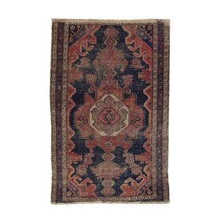 Wahi Rugs Traditional Wool Hand Knotted Rug 3.4x5.1 - 3'4" x 5' - Bed ...