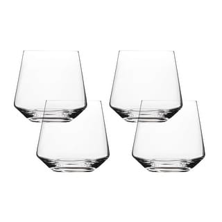 over&back Modern / Traditional Stemless Mouth-Blown Glassware - Set of ...