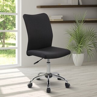 Modern Armless Task Chair, Adjustable Height, Black - Bed Bath & Beyond ...