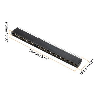 Card Edge Connector Black Socket Right Angle 44 Pin 2.54mm Pitch - Bed ...