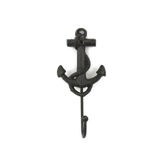 Rustic Black Cast Iron Anchor Hook - Bed Bath & Beyond - 35571875