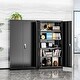 71 inch Tall Metal Locker Garage Storage Cabinet with Locking Doors and ...