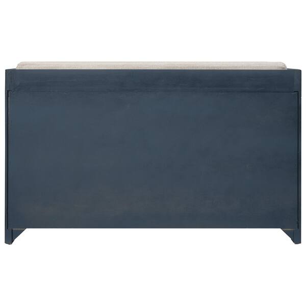Navy Entryway Mudroom Shoe Bench w/ Storage Removable Basket&2 Drawers ...