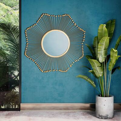 Ray Gold Mirror - Overstock - 24010111