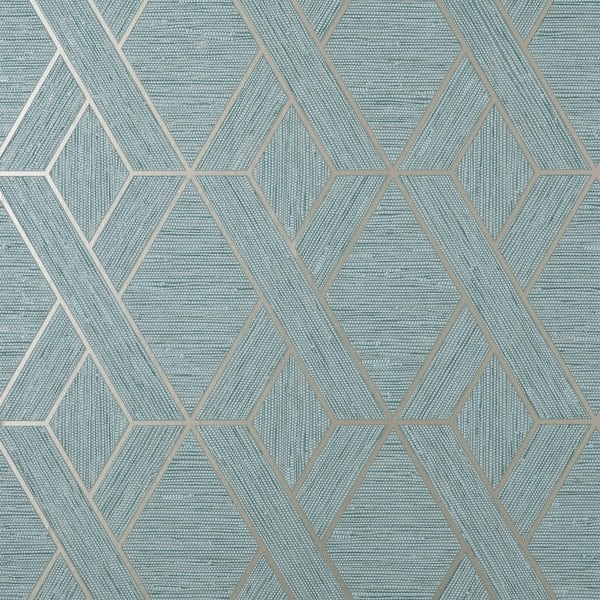 Fine Decor Malcolm Teal Geo Wallpaper - On Sale - Bed Bath & Beyond ...