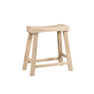 Unfinished Mindi Wood Backless Counter Stool by East at Main - Bed Bath ...