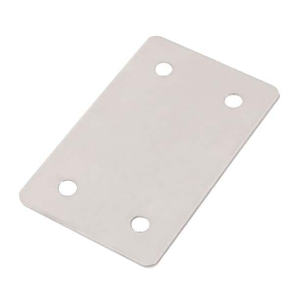 Metal Rectangle 4 Holes Flat Mending Repair Plate Bracket Fastener ...