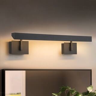 23.6 in. Modern Aluminum Linear Cylinder Strip Wall Light Dimmable ...